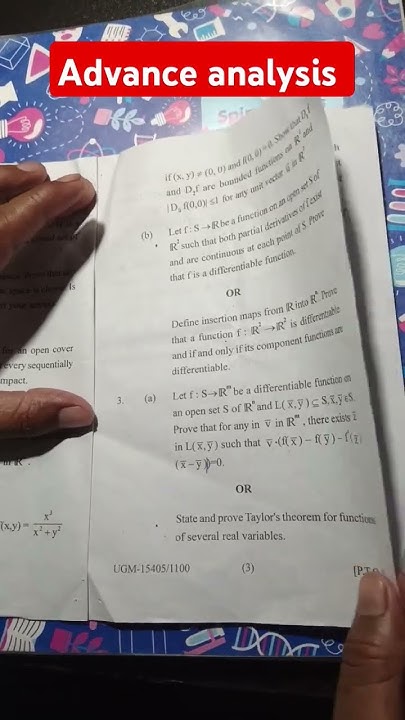 Advanced analysis mathematics allahabad university unsolved// #shorts ...
