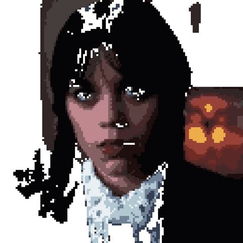 Wednesday Addams Pixel Art Pt1 - YouTube