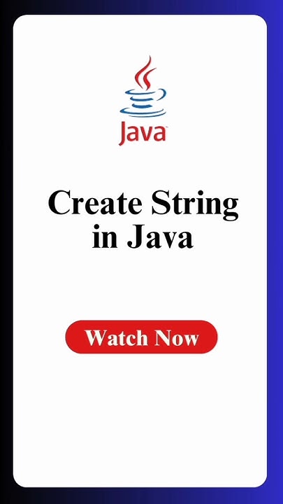 Create String In Java Coding Engineering Programming Javaprogramming Bca Mca Youtube