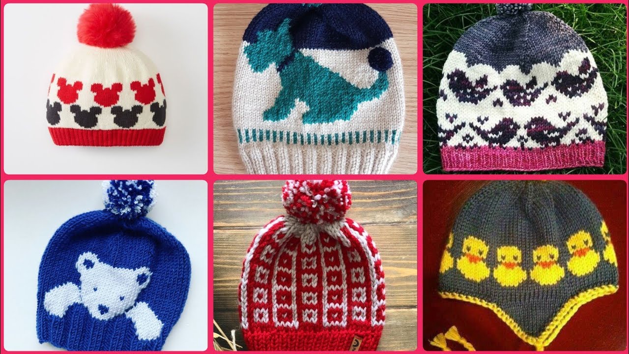 Easy knitting cap designs for kids//baby cap knitting design//handmade ...