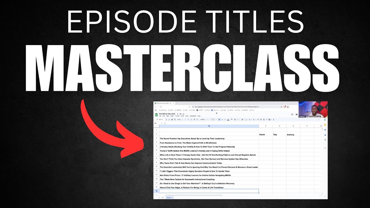 How To Write The Perfect Episode Title Every Time : MASTERCLASS - YouTube