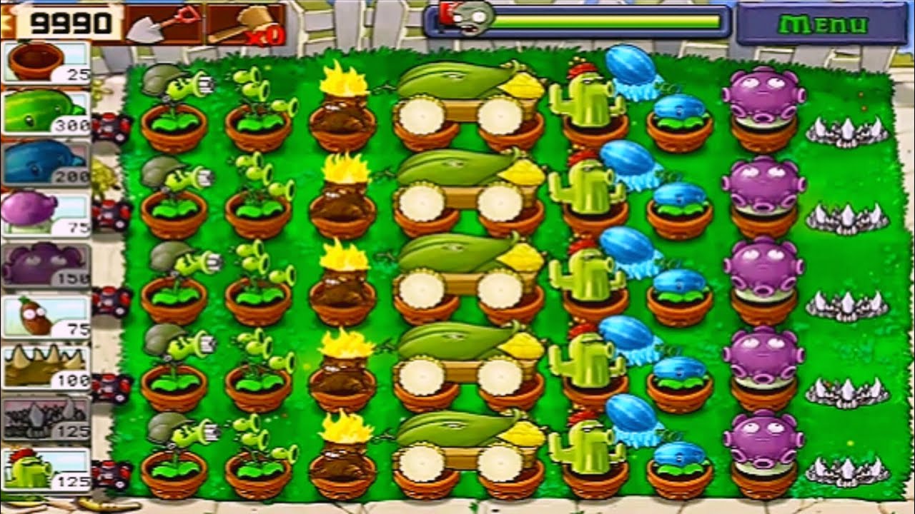 Plants vs Zombies | Survival Day | Plants vs All Zombies Full Gameplay ...