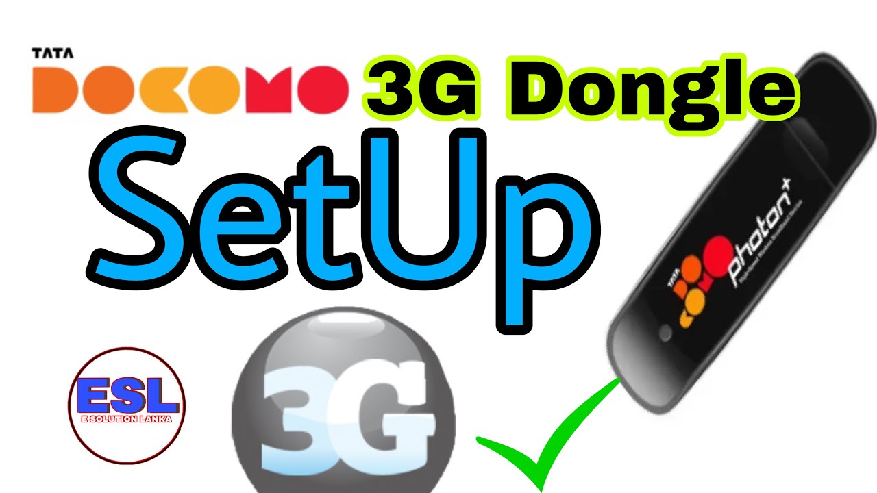 How to setup tata docomo 3G Dongle | Dongle එකක් හරියට setup කරමු ...