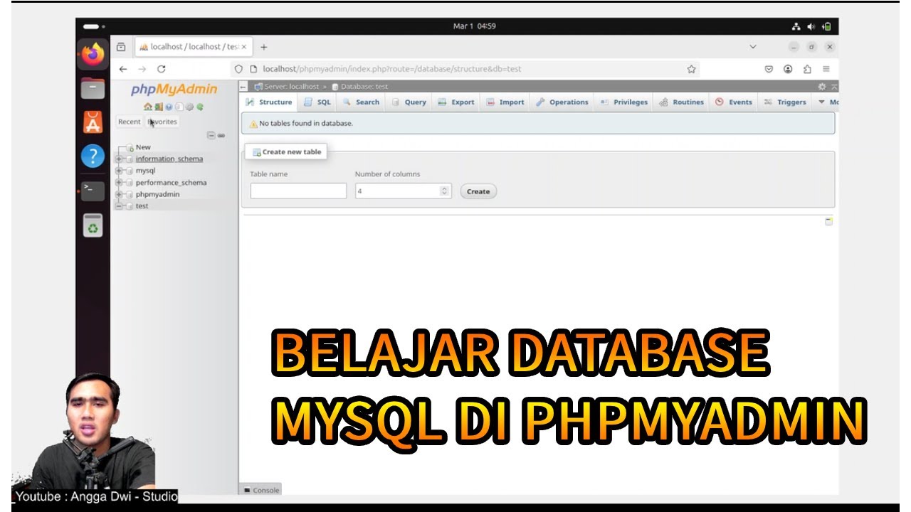 BELAJAR DATABASE MYSQL DENGAN PHPMYADMIN DASAR/PEMULA 2025 - YouTube