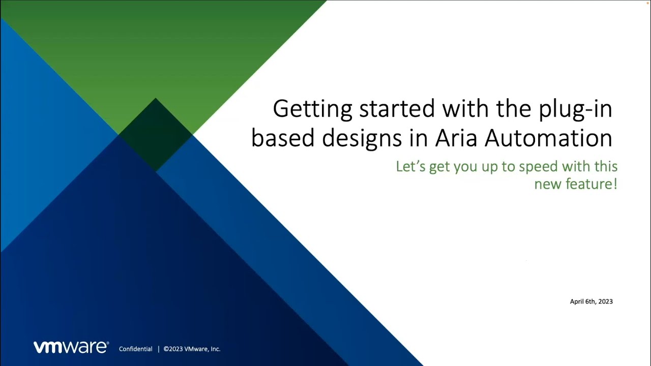 Getting Started with Plug-in Based Designs in Aria Automation - YouTube
