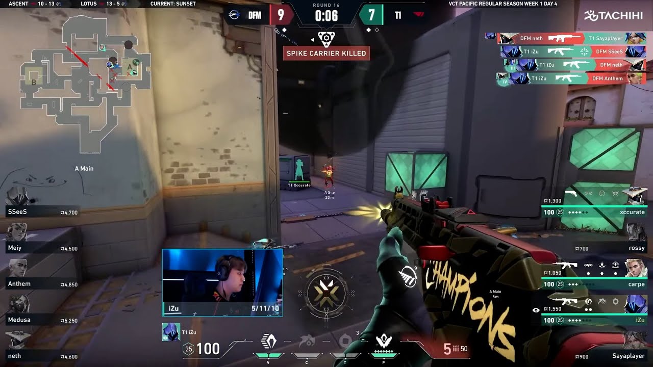 T1 iZu sick 3k spray transfer vs DFM | VCT Pacific 2024 - YouTube