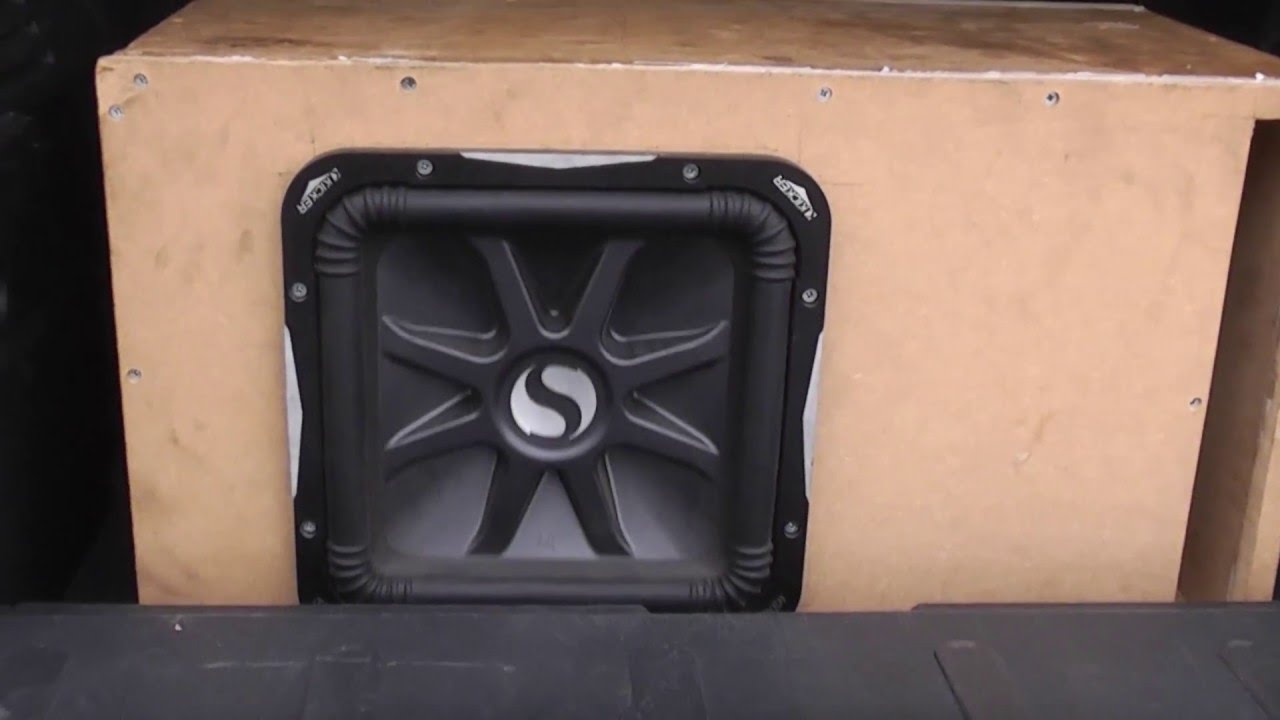 kicker L7 subwoofer custom box in a peugeot 3008 crossover - YouTube