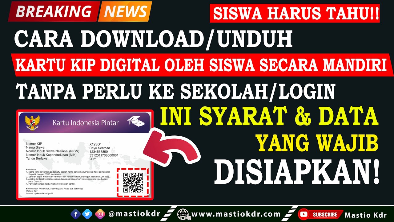 Terbaru! Cara Unduh & Cetak Kartu KIP Digital Oleh Siswa TANPA Perlu Ke ...