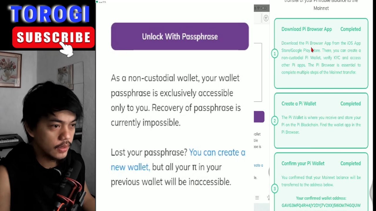 Creating A New Pi Wallet - YouTube
