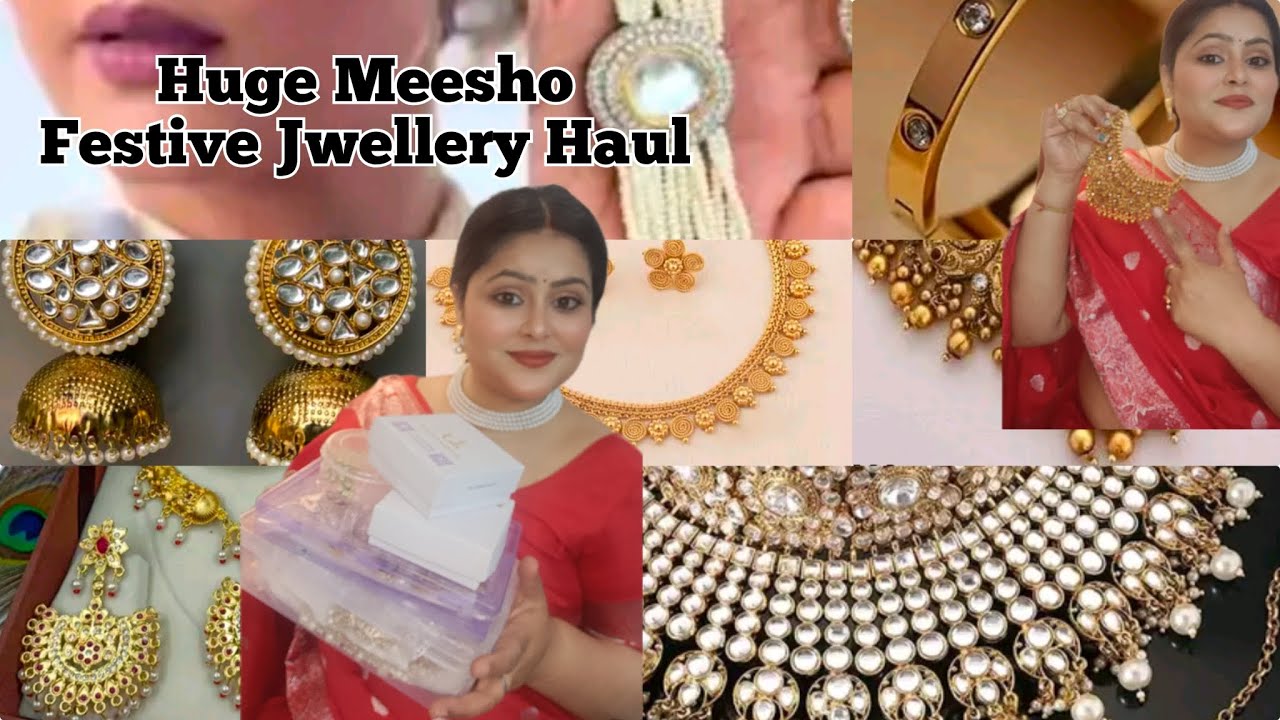 *HUGE* Meesho Jewellery Haul| Festive & Bridal jewellery|Ethnic to ...
