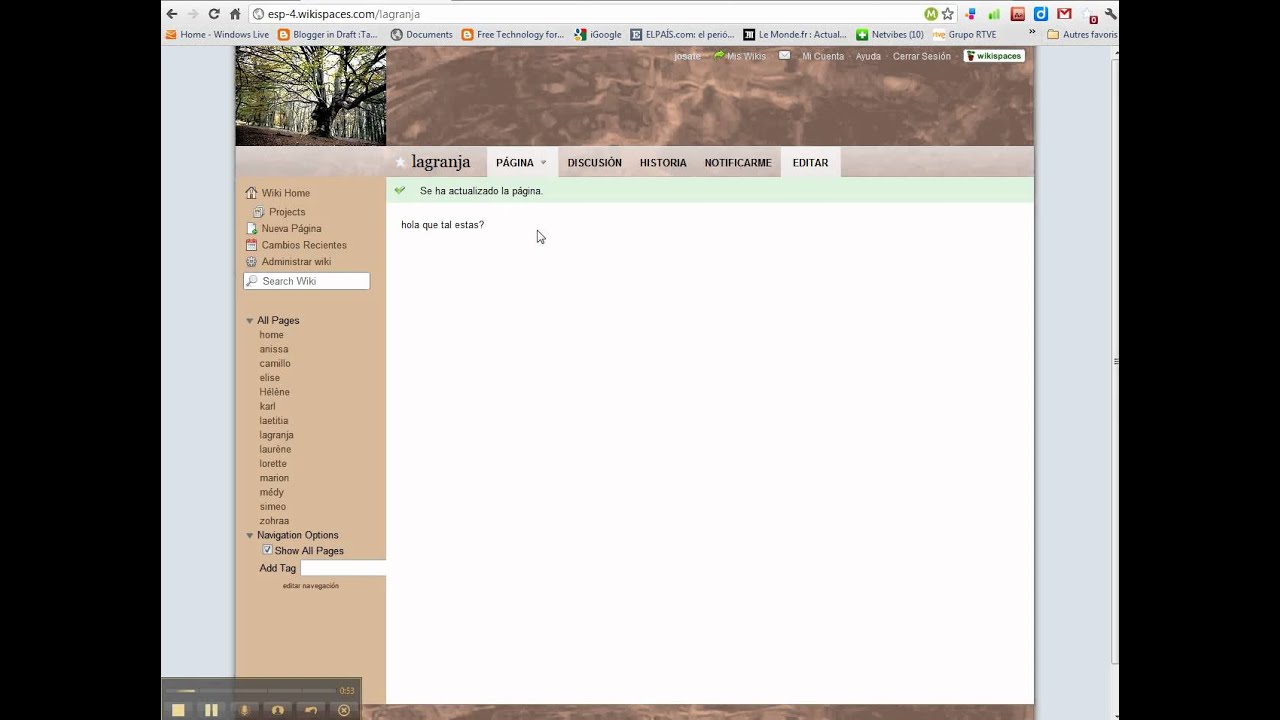 cómo acceder a wikispaces - YouTube