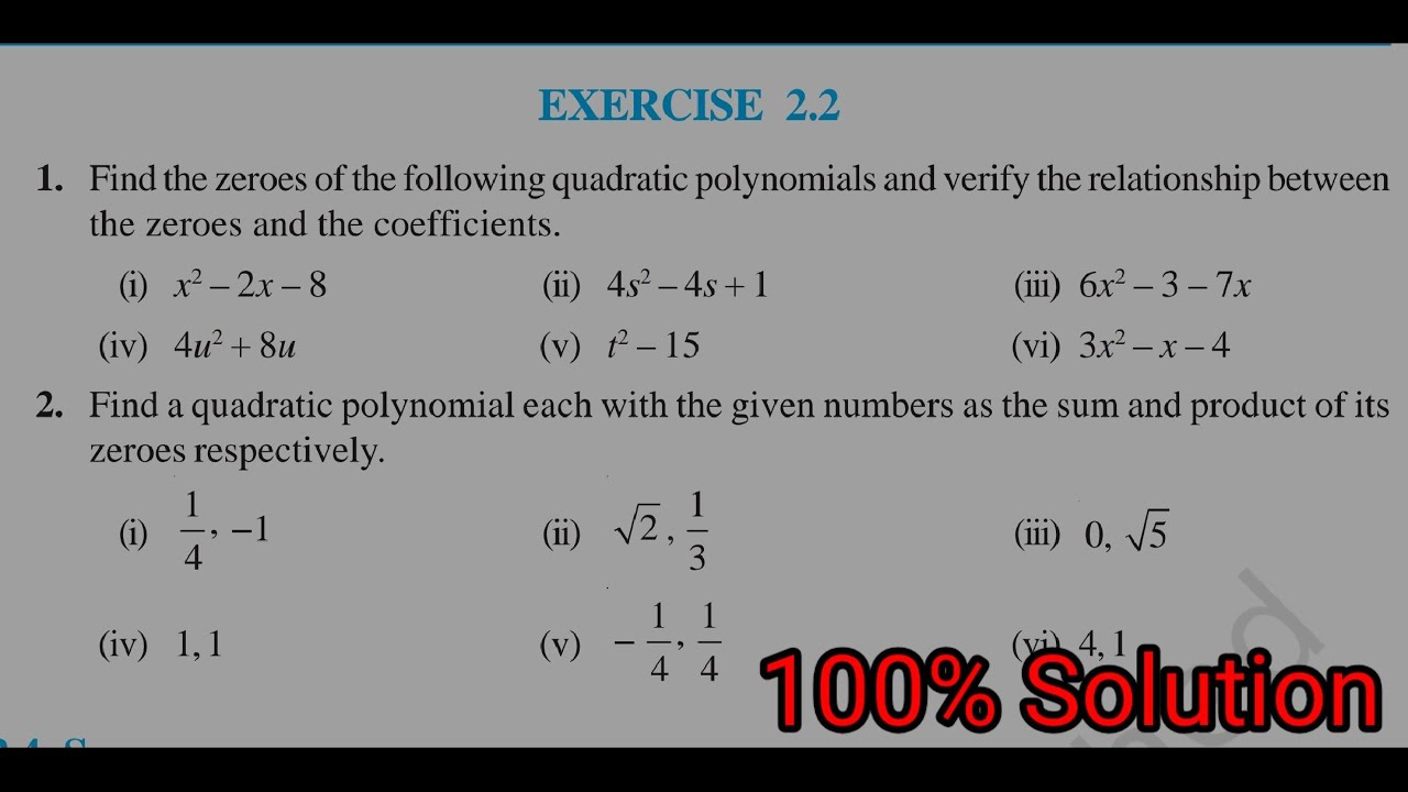 Simplifying Equations: Solving Complex Questions from Exercise 2.2, Q2 ...