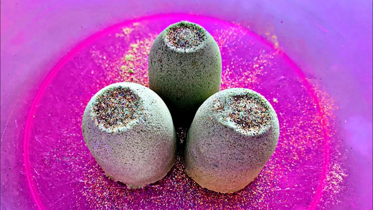ASMR Crushing Soft Baking Soda Blocks/Bars With Glitters || Oddly ...