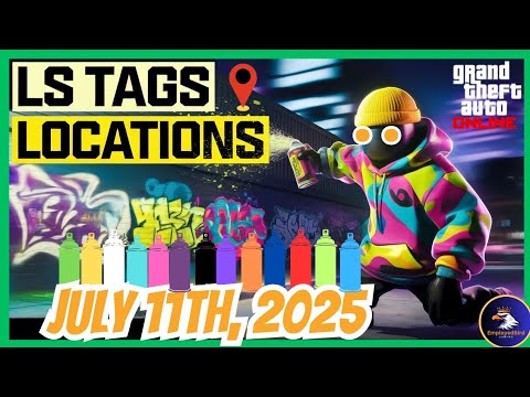 GTA 5 Online | Today's LS Tags Locations (July 11th, 2025) - YouTube