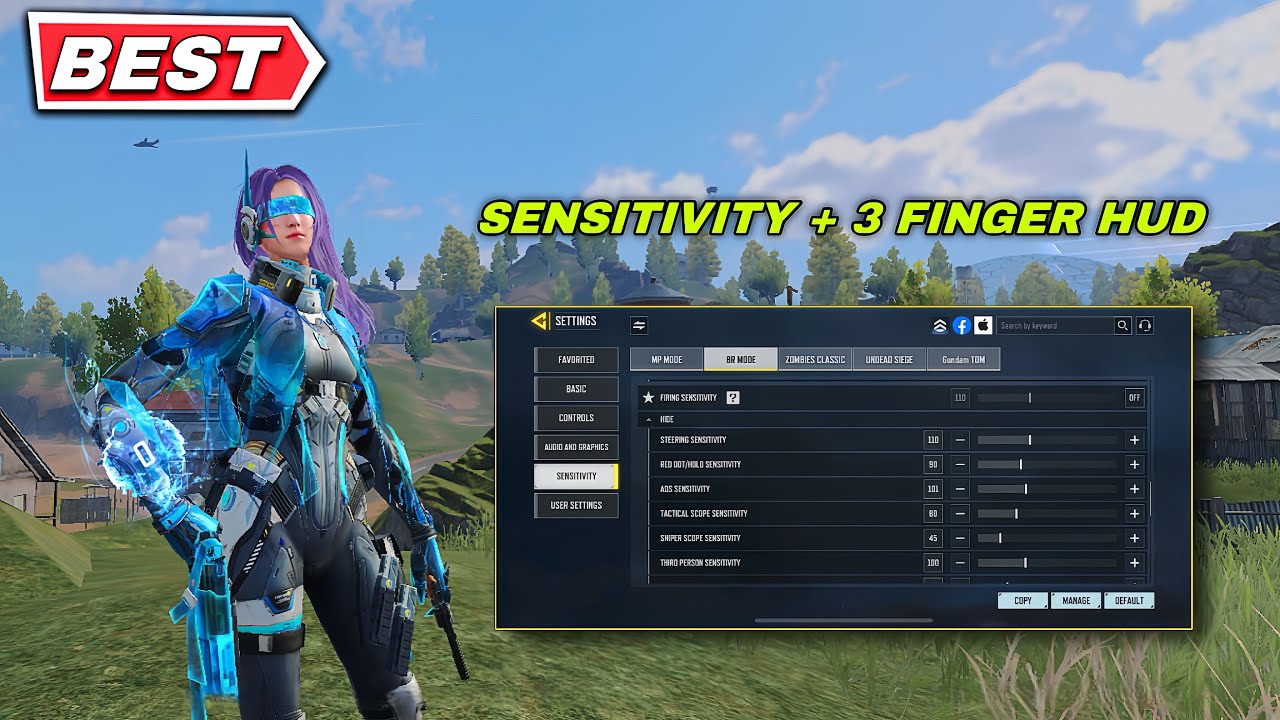 *New* Best Sensitivity Settings + Most Simple 3 Finger HUD/CLAW CODM ...