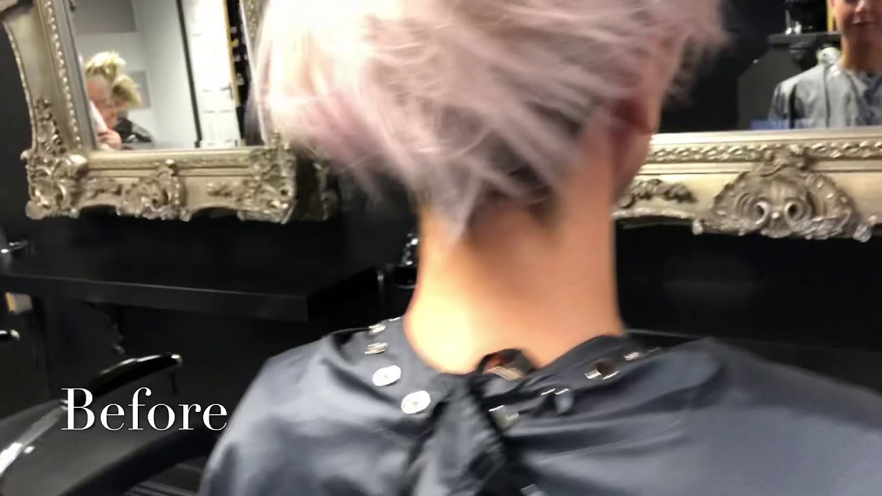 Bleached Undercut for girls - YouTube