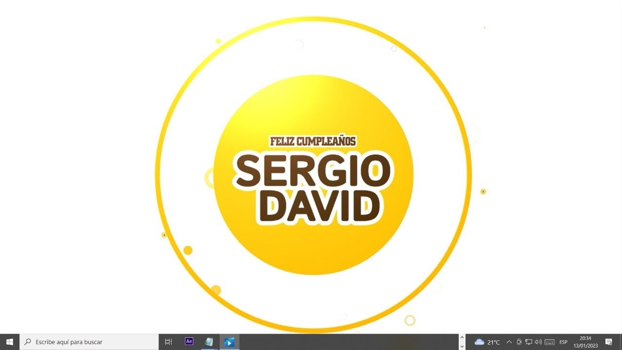 VIDEO DE CUMPLEAÑOS SERGIO DAVID - YouTube