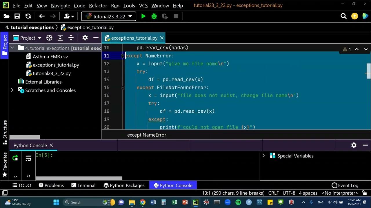 exceptions and DB initialization - YouTube