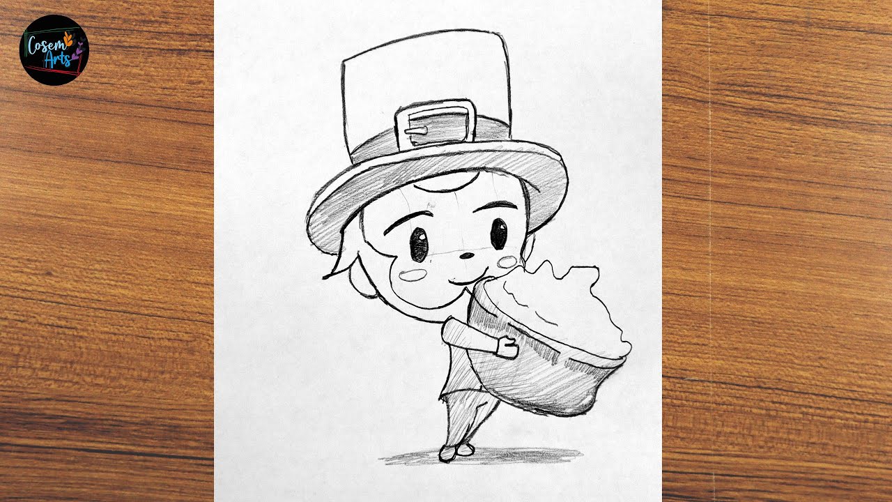 How to draw a leprechaun step by step || st patrick's day drawing - YouTube