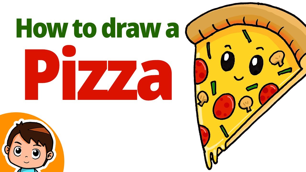 How to draw a PIZZA | Step by step | Cute and Easy - YouTube