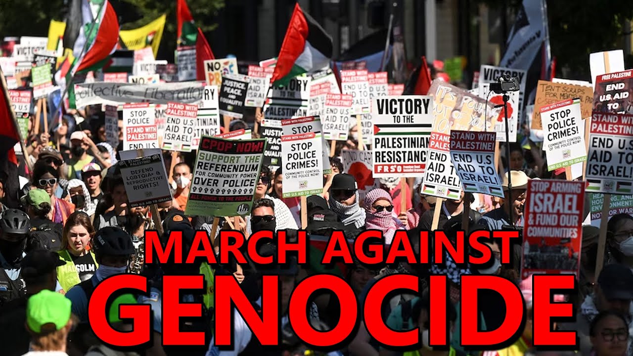 LIVE from Pro-Palestinian March AGAINST GENOCIDE at DNC in Chicago ...