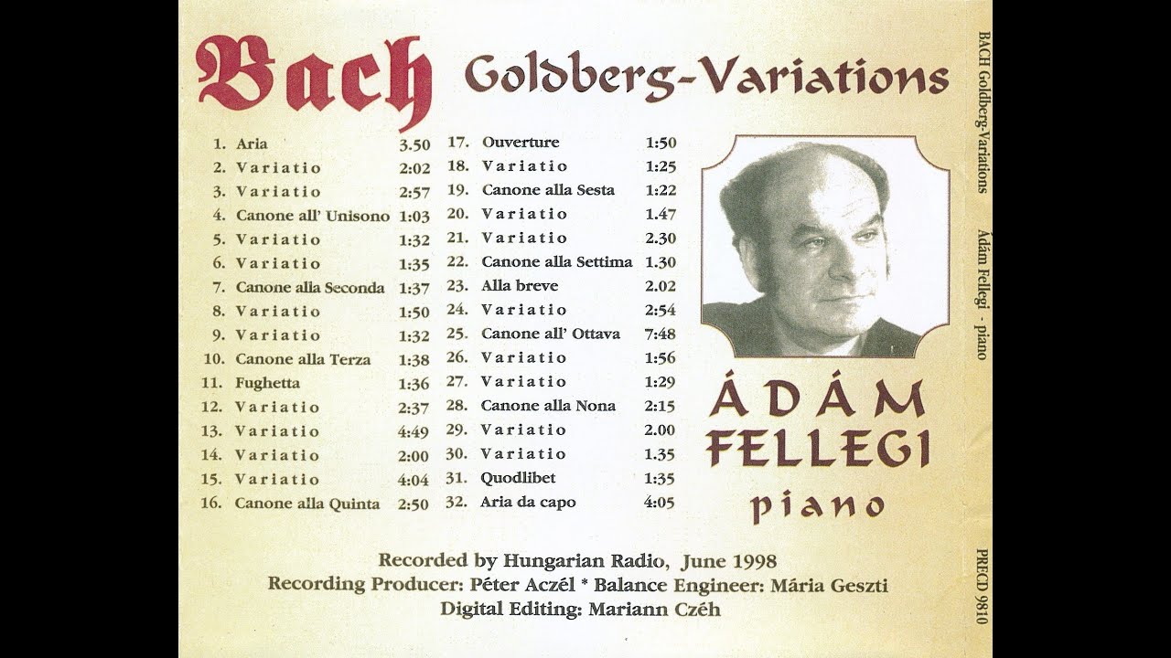 Bach, Johann Sebastian - Goldberg-variatons - YouTube