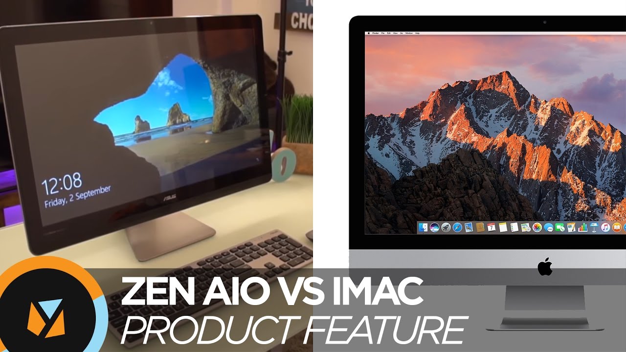 Asus Zen AiO ZN240ICGT-RF021X vs iMac 21.5-inch - YouTube