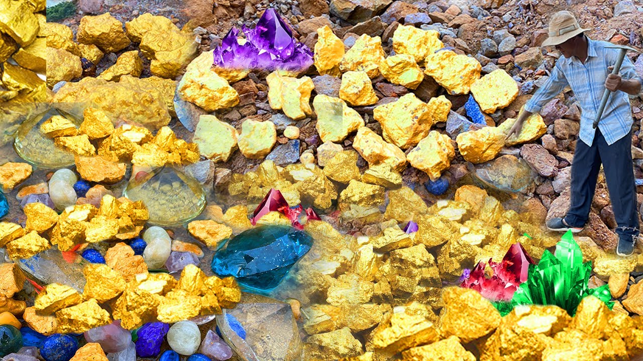 Wow meet the best gold and diamond crystal at the hillside-gold mining ...