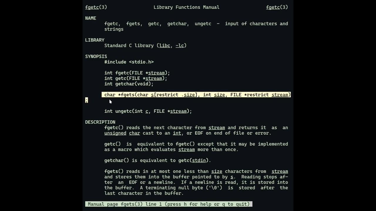 The Fgets C Function Coding Cprogramming Programming Youtube