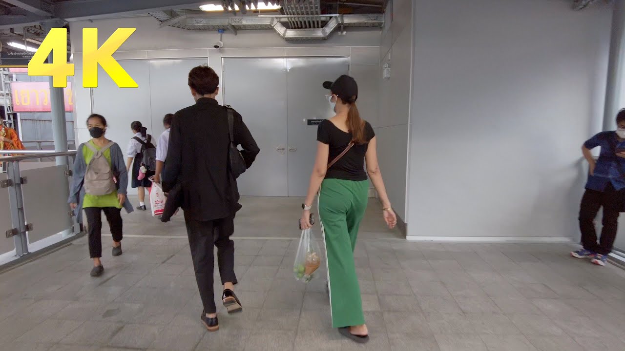 [4K] MRT Yellow Line, from Samrong station to Hua Mak station / Samut ...