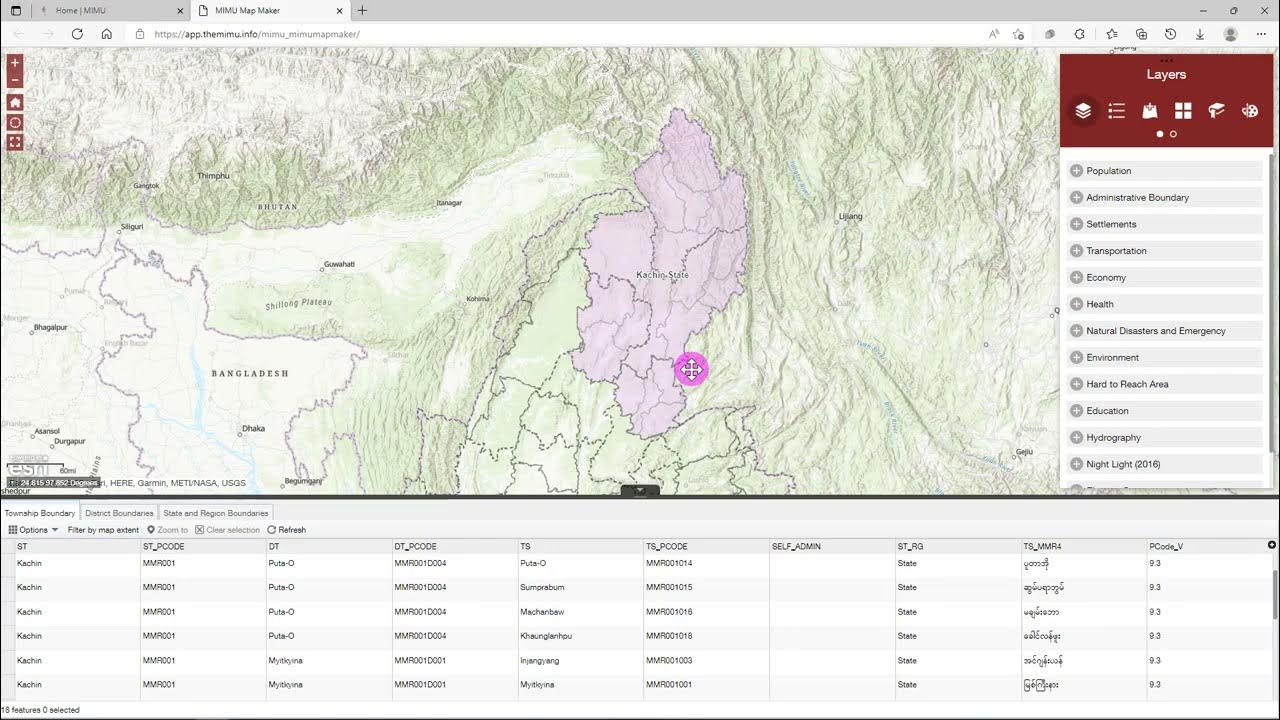 Ep 03 | Layers, Attribute Table, Legend in MIMU Map Maker | MIMU Basic Mapping Course May 2022 ...