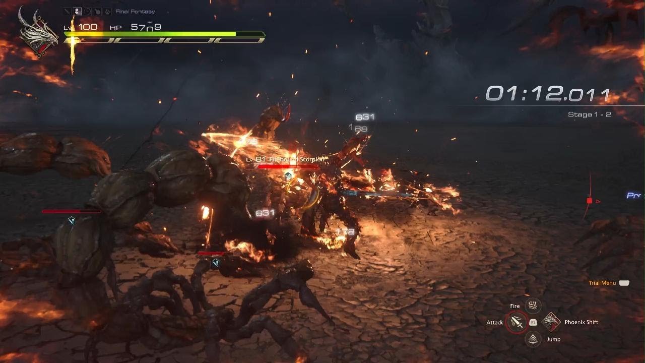 FF16 - Final Fantasy Mode - Trial by Fire - YouTube