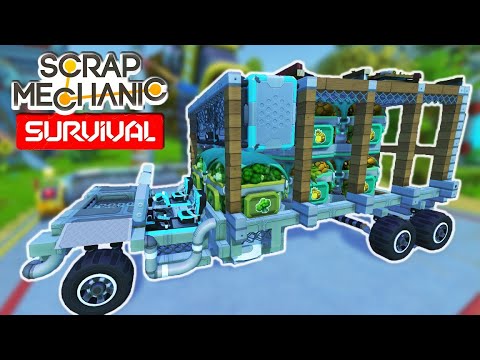 FOOD TRUCK, PEACEFULL FARM, SHOTGUN & GATLIN GUN SCRAP MECHANIC SURVIE ...