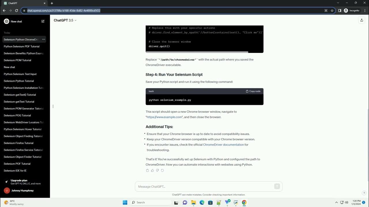 selenium python path to chromedriver - YouTube