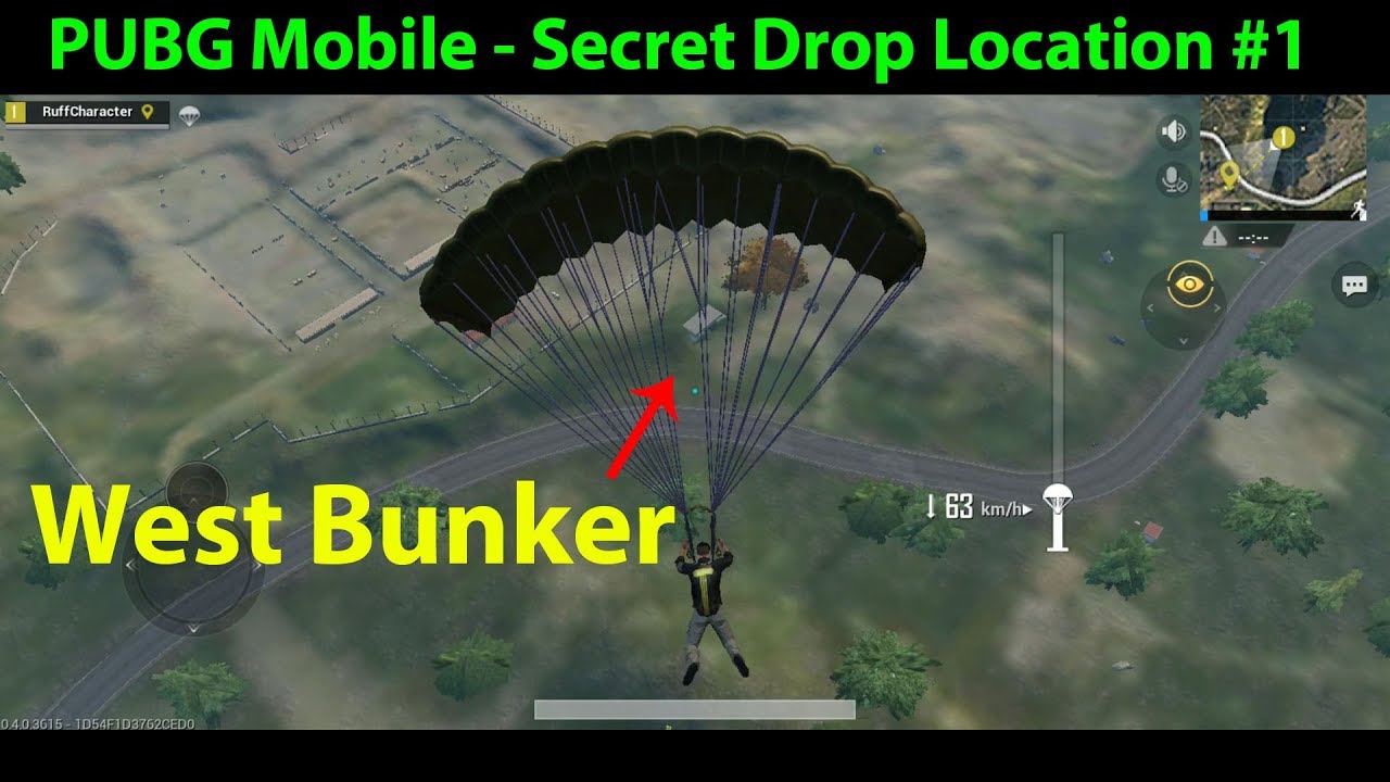 PUBG Mobile Secret Drop Locations #1 - West Bunker - YouTube