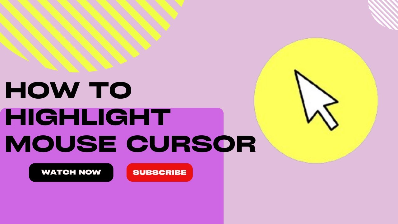 How to highlight mouse cursor.. #tutorial #technology #computer # ...