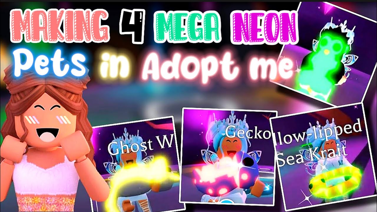 Making 4 Mega Neon pets in Adopt me + Accepting offers - YouTube