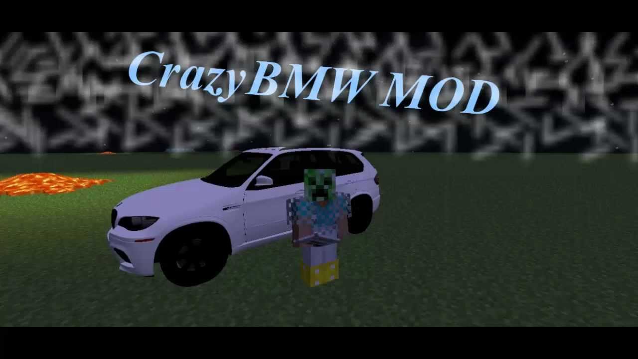 Minecraft: Mody 1.5.2 - Crazy BMW Car (BMW w minecraft) - YouTube