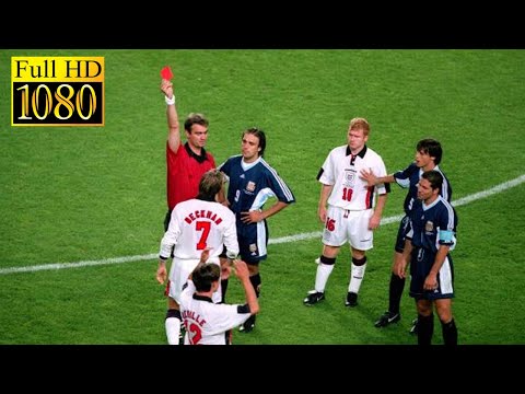Argentina 2 (4) x (3) 2 England World Cup 1998 | Full highlight -1080p HD | David Beckham
