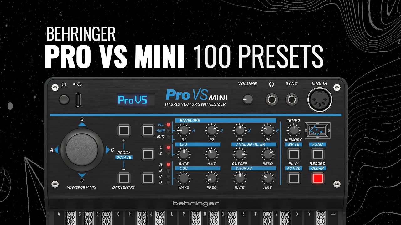 Behringer PRO VS MINI - 100 Presets / Patches - YouTube