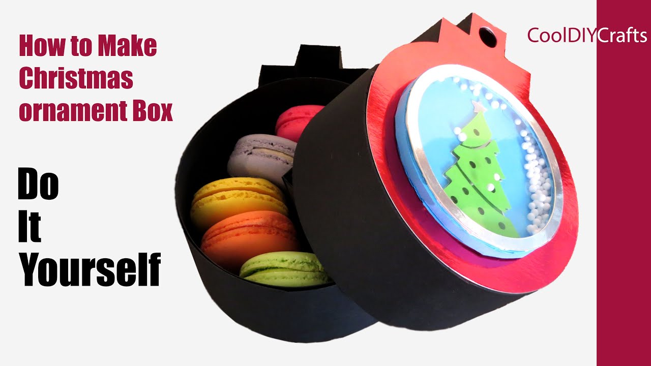 Christmas ornament box template, Idea for your candy box - YouTube