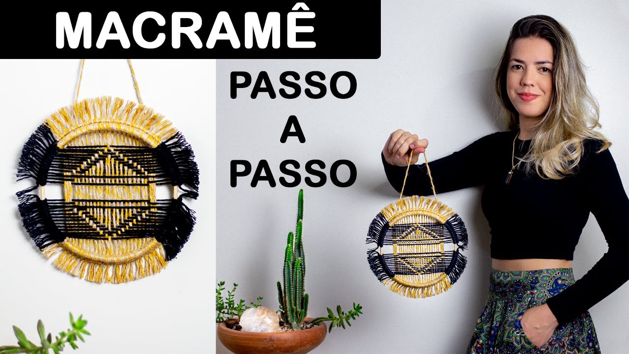 PAINEL DE MACRAMÊ CIRCULAR PASSO A PASSO | MACRAMÊ DECOR TUTORIAL| # ...