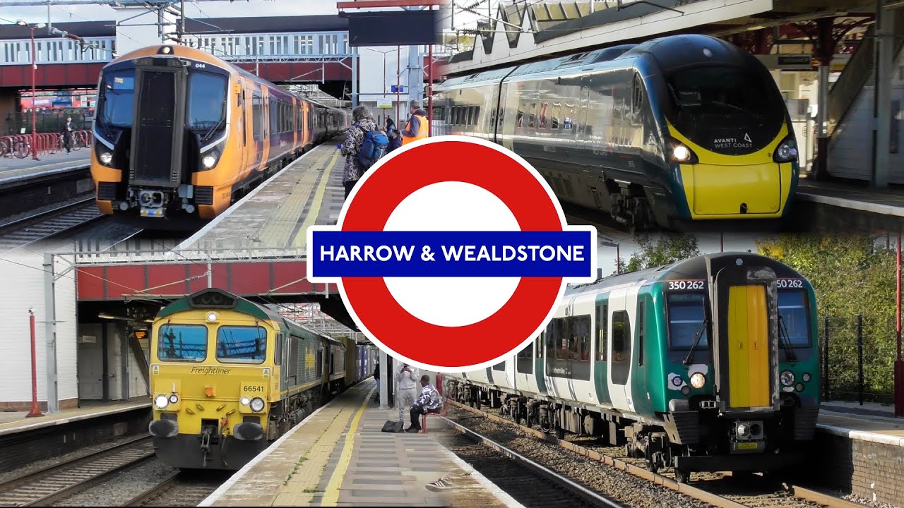 Trains at Harrow & Wealdstone, WCML + Overground (11/10/2024) - YouTube