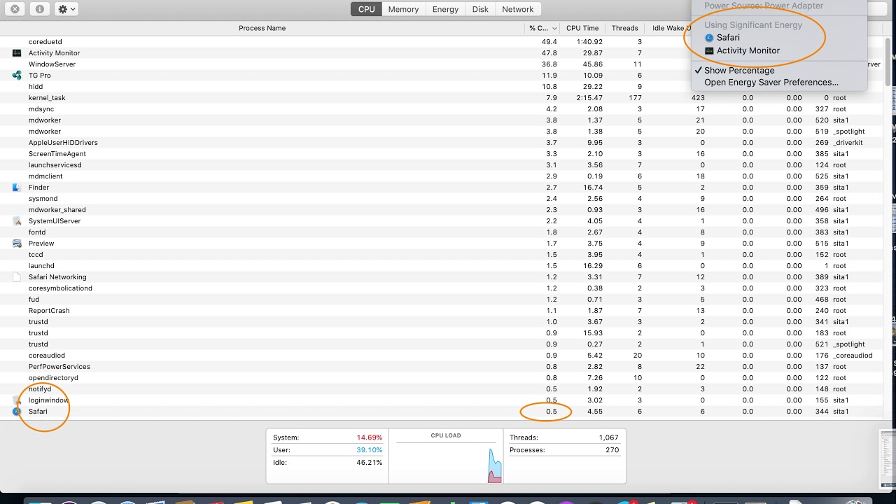 1112. Mac constantly Using Significant Energy - YouTube