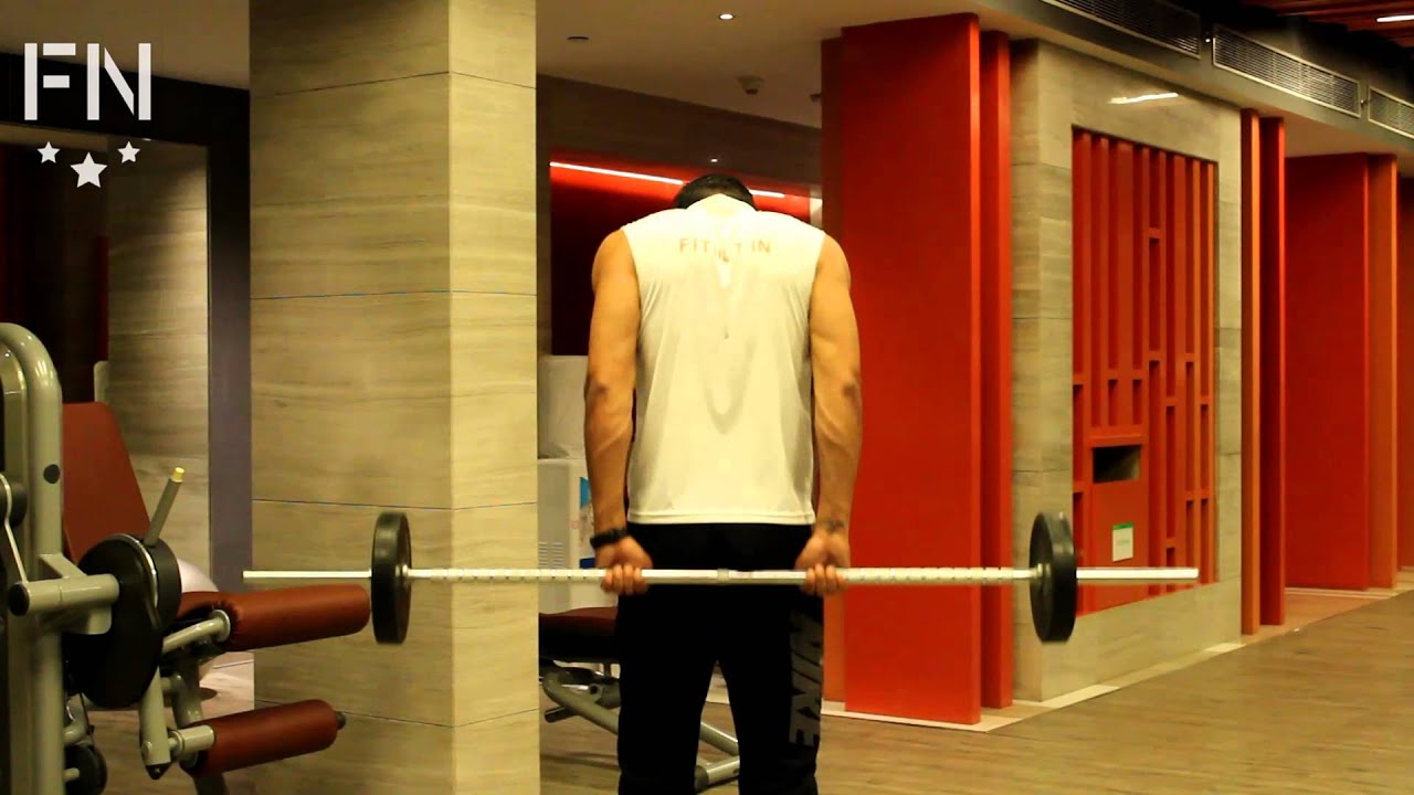 Behind the Back Shrugs with Barbell - YouTube