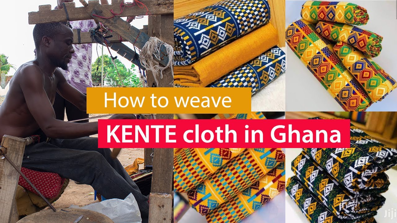 KENTE CLOTH: How to weave KENTE cloth in Ghana #KENTECLOTH - YouTube