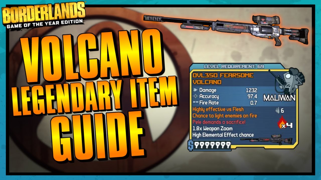 Legendary Item Guide | Volcano | Borderlands - YouTube
