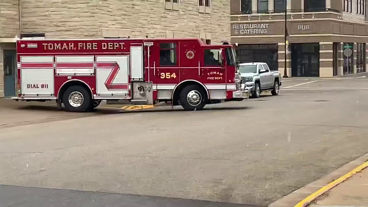 Tomah fire department responding - YouTube