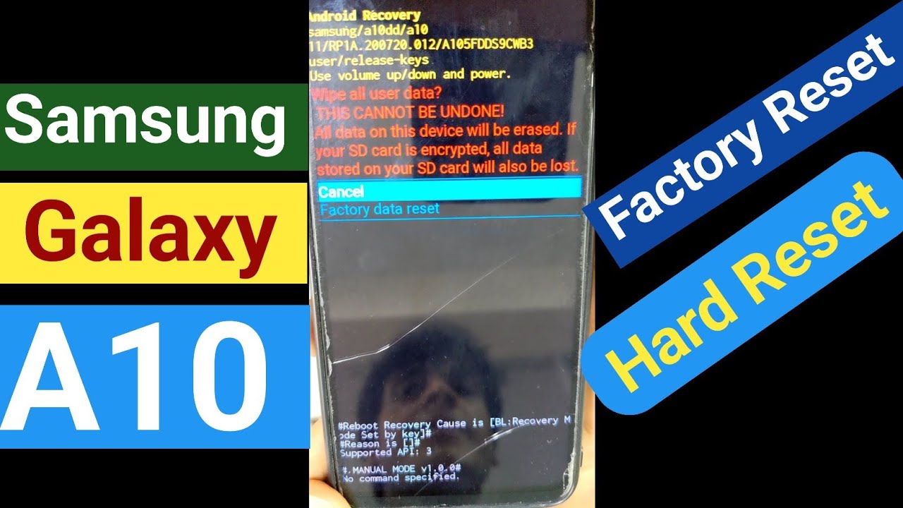 Samsung Galaxy 10A Hard Reset/Factory Reset - YouTube