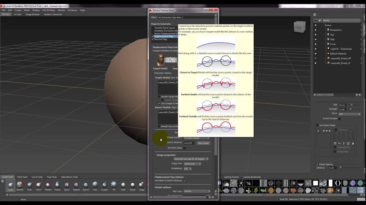 Vector Displacement Mapping - 04 Generating a Displacement Map - YouTube
